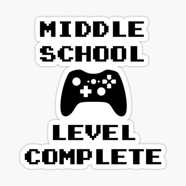 "Middle school level complete black and white" Sticker for Sale by ...