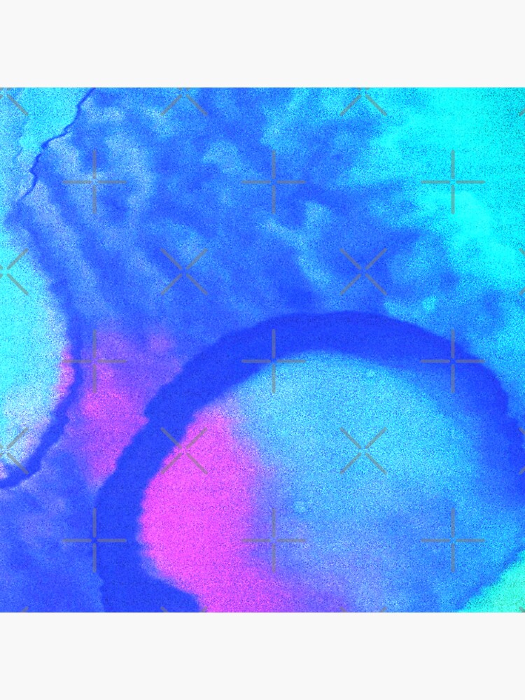 "Fuzzy Inks | Blue, Pink and Aqua Ink Art | Colour Therapy" Sticker for ...