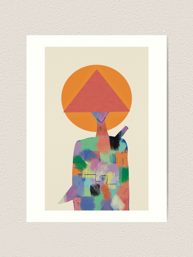 "Leathered hat Ronin abstract painting " Art Print by Jucy-Orange ...