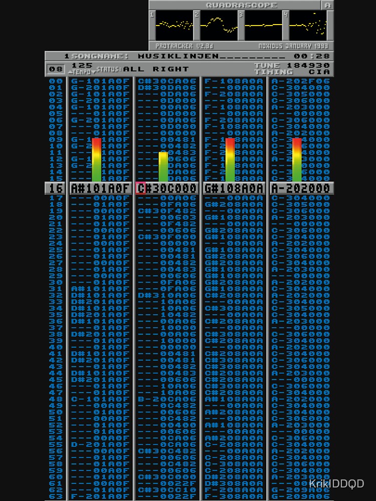 "ProTracker 2.3d (Long Sequencer version, v1.1)" Active T-Shirt for ...
