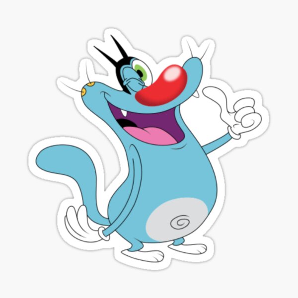 "Cartoon ,oggy" Sticker for Sale by Hiketoshohe | Redbubble