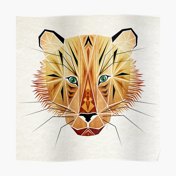 Symmetrical Tiger Posters | Redbubble