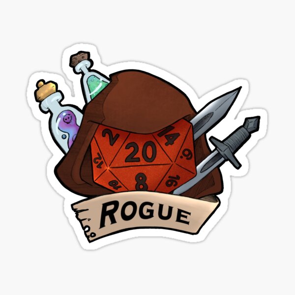 "D&D Rogue Dice" Sticker for Sale by Kimmicomics | Redbubble