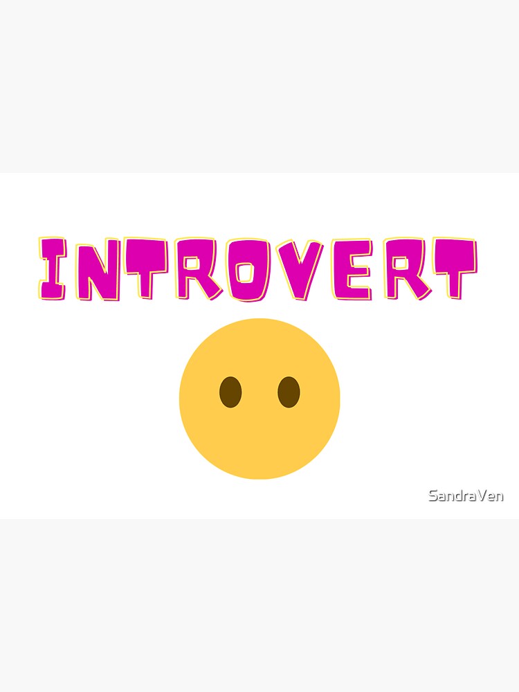 "Introvert Emoji Design" Sticker for Sale by SandraVen | Redbubble
