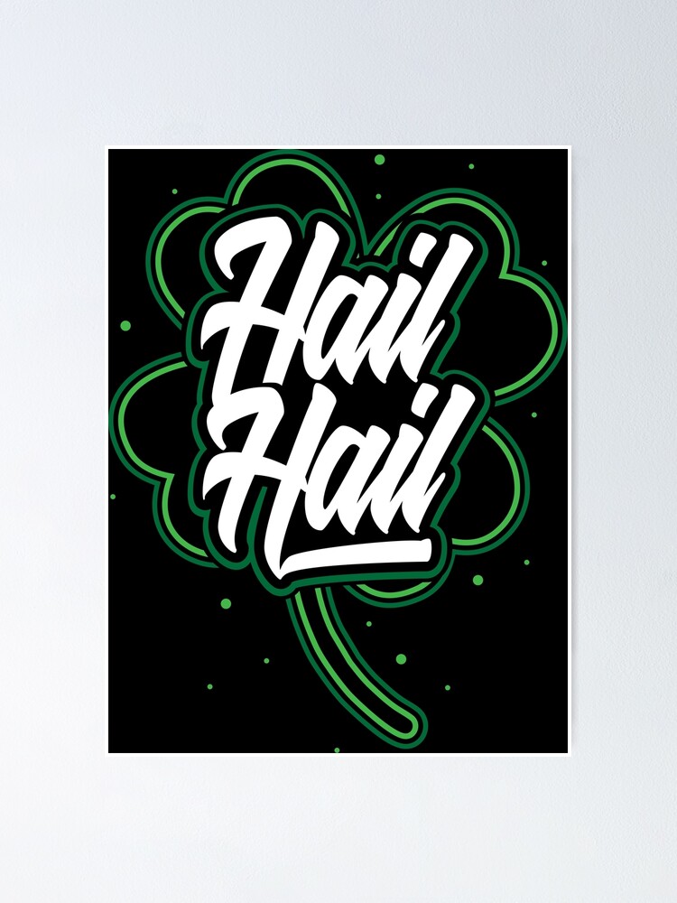 "Hail Hail Celtic Football (Black) Logo" Poster for Sale by DVLNstudio ...
