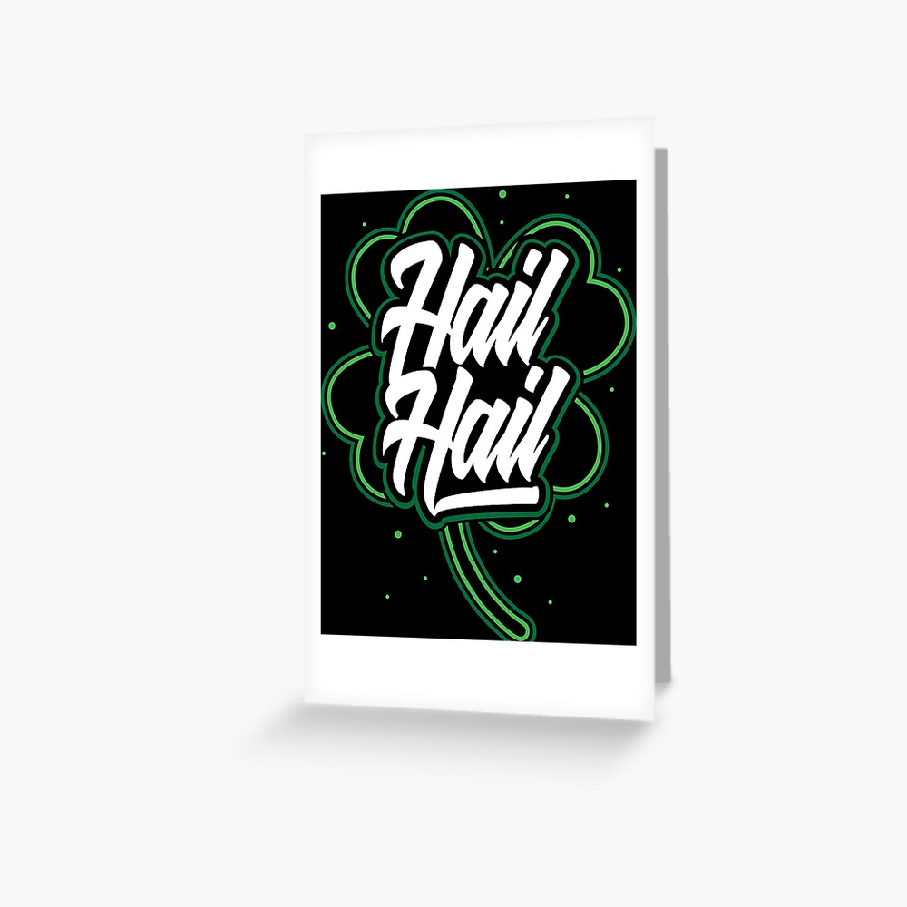 "Hail Hail Celtic Football (Black) Logo" Greeting Card for Sale by ...