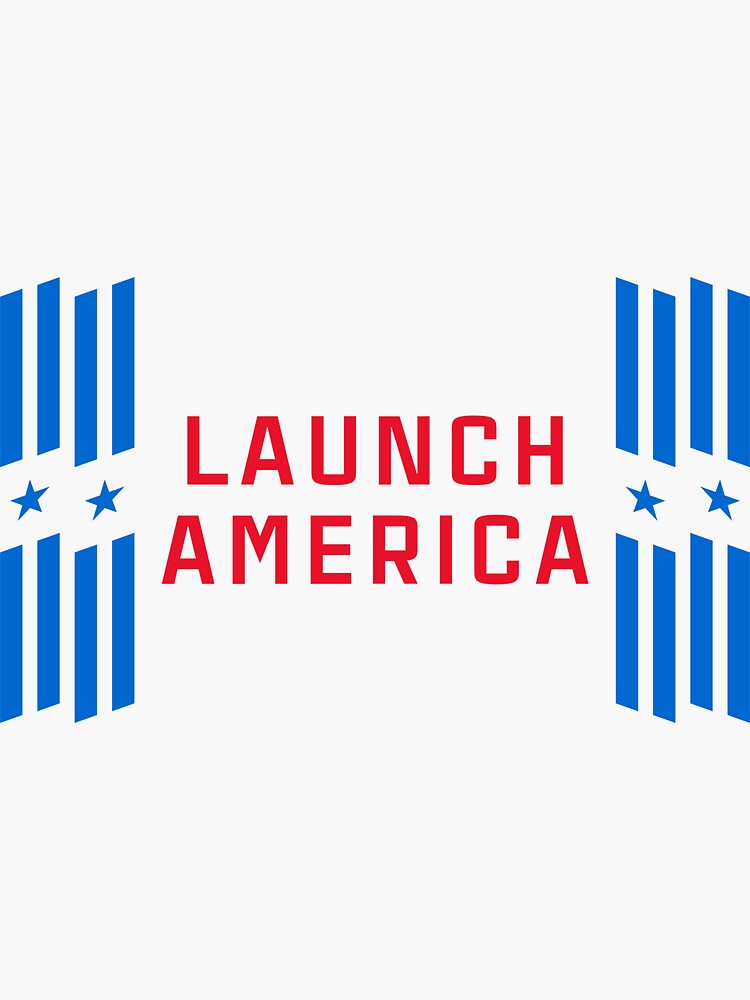 "Launch America Crew NASA Logo" Sticker by circumbinary | Redbubble