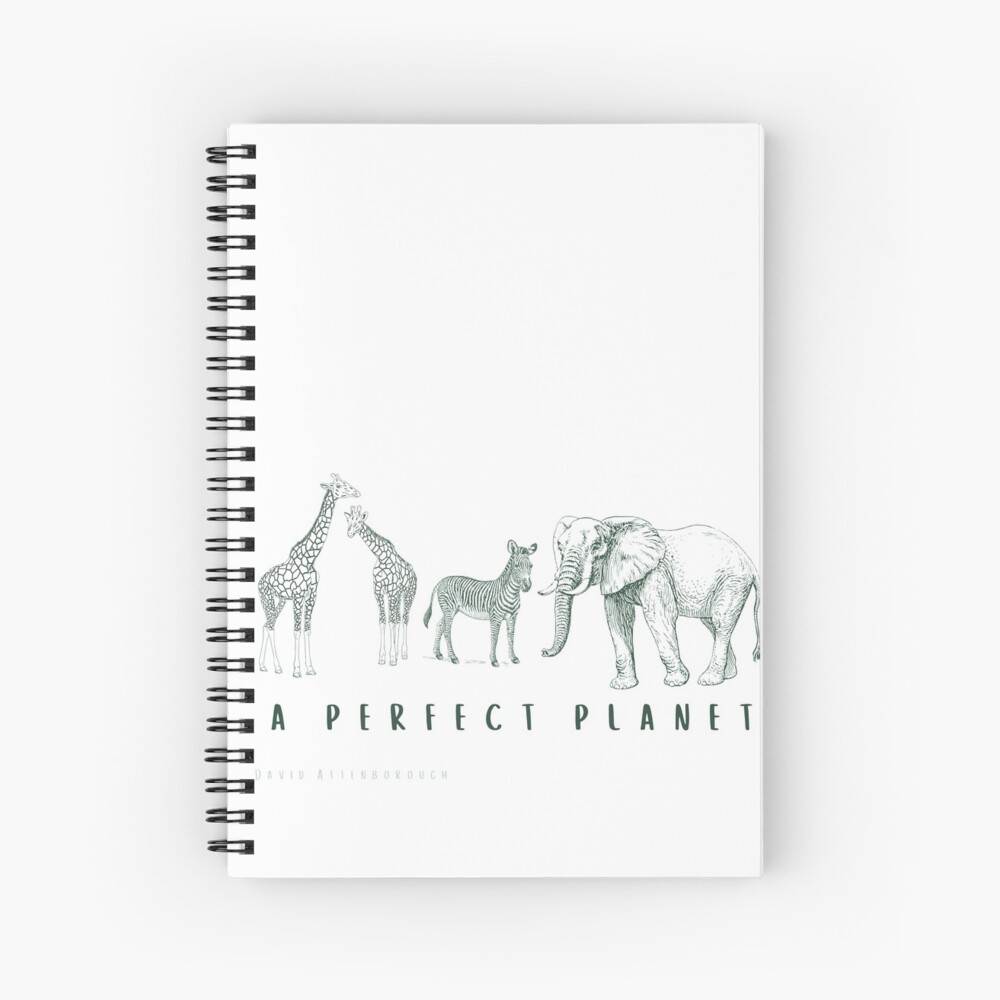 "David Attenborough A Perfect Planet 5" Spiral Notebook for Sale by ...