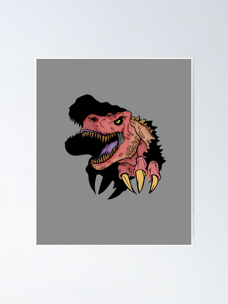 "3D Tyrannosaurus Dino T-Rex Dinosaur Shadow Design" Poster by brunsch ...