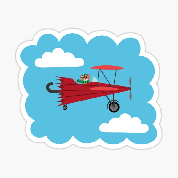 "Umbrella airplane captain" Sticker for Sale by CyrielleShop | Redbubble