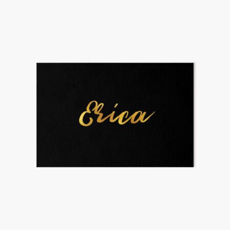"Erica Name Hand Lettering in Faux Gold Letters" Art Board Print for ...