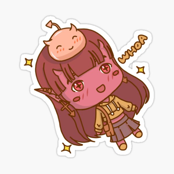 "Geek Demon Girl Chibi" Sticker by Haorie | Redbubble