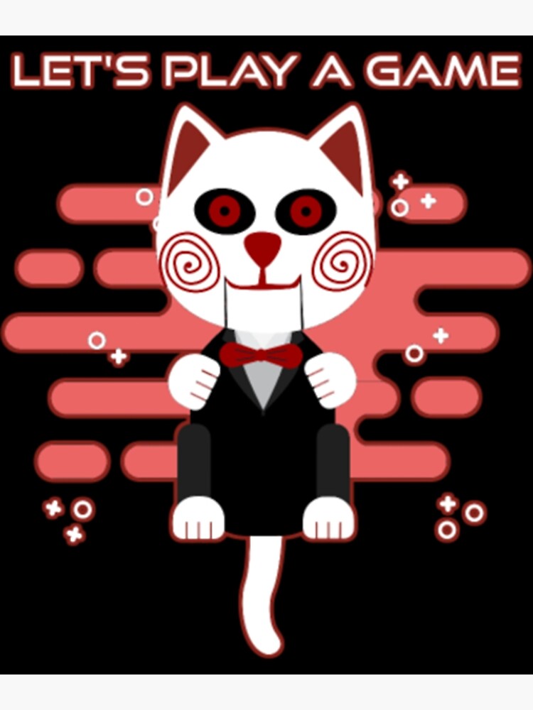 "Cat Creepy Saw Meow Horrorfilm" Fotodruck von GchriastGoob | Redbubble