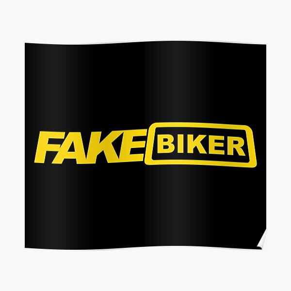 "Fake Biker Logo" Poster for Sale by EazyTeezy | Redbubble