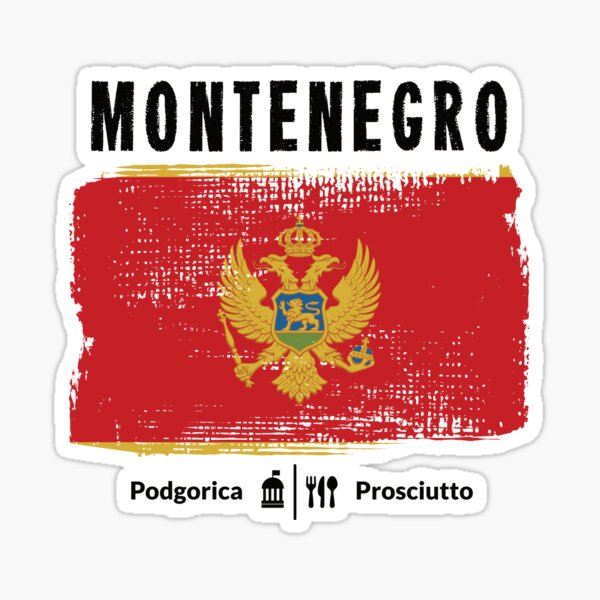 "Montenegro flag, flags of the world - travel map" Sticker for Sale by ...