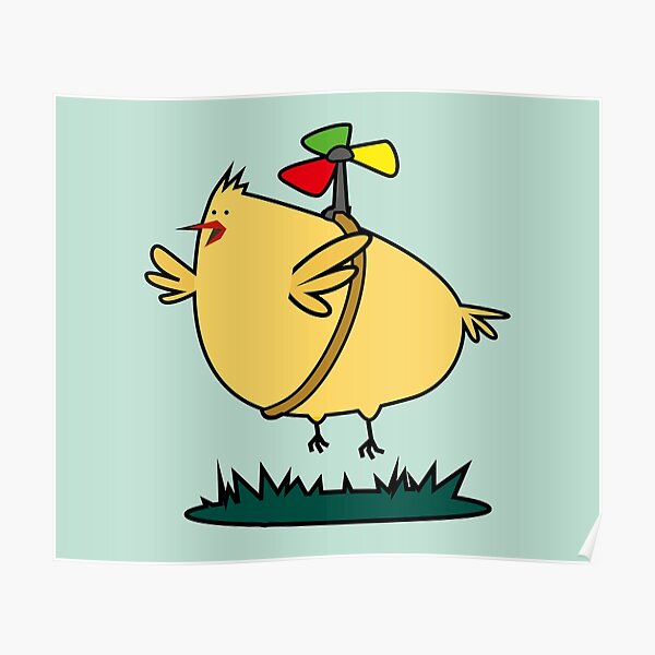 "Flying chick" Poster for Sale by stickerium | Redbubble