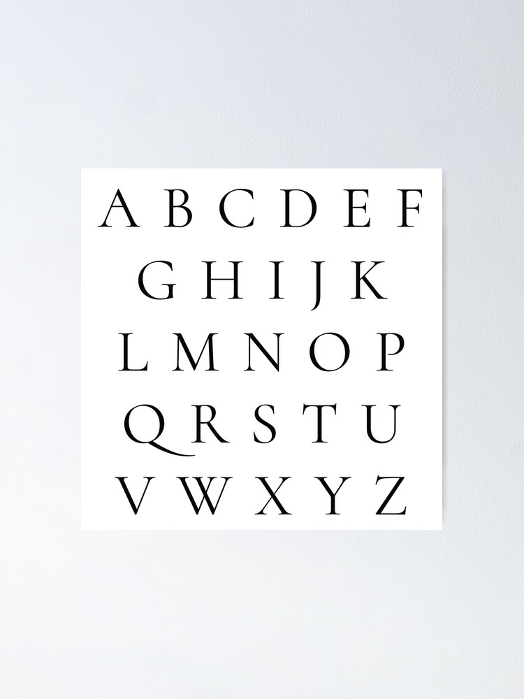 "Cormorant letters" Poster for Sale by Parikshit10 | Redbubble