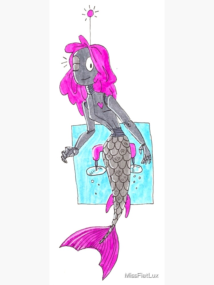 "Robot Mermaid" Sticker by MissFiatLux | Redbubble