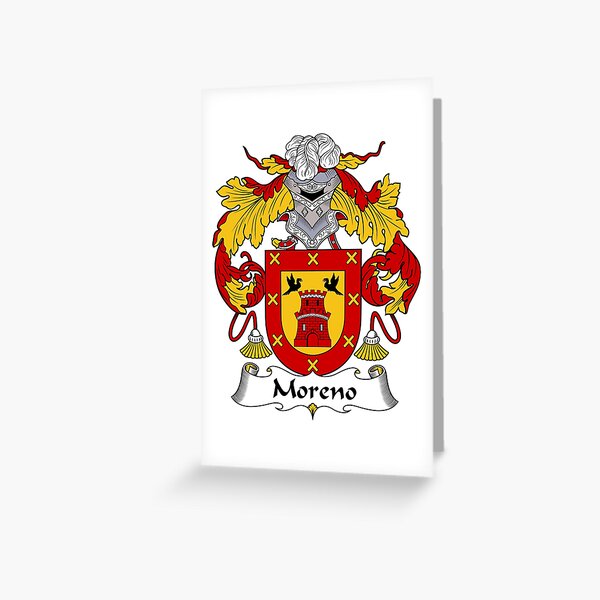 "Moreno Coat of Arms/Family Crest" Greeting Card for Sale by ...
