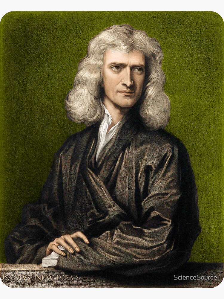 "Issac Newton, English Physicist and Mathematician" Sticker for Sale by ...