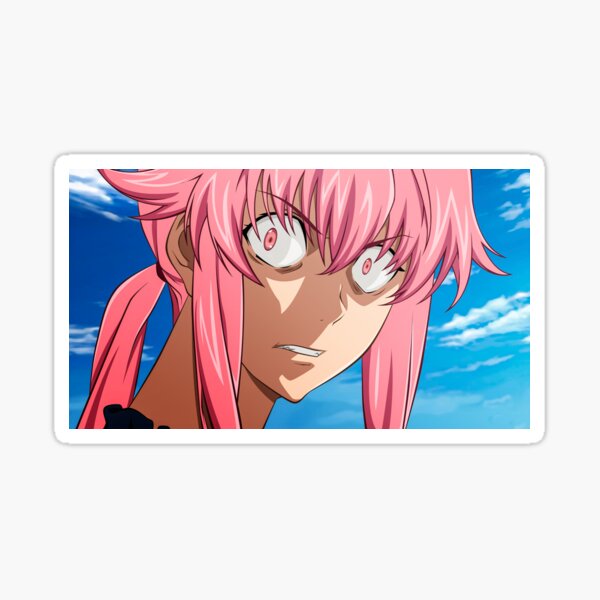 "Yuno Gasai Mirai Nikki Fanart" Sticker for Sale by AeneaJones | Redbubble