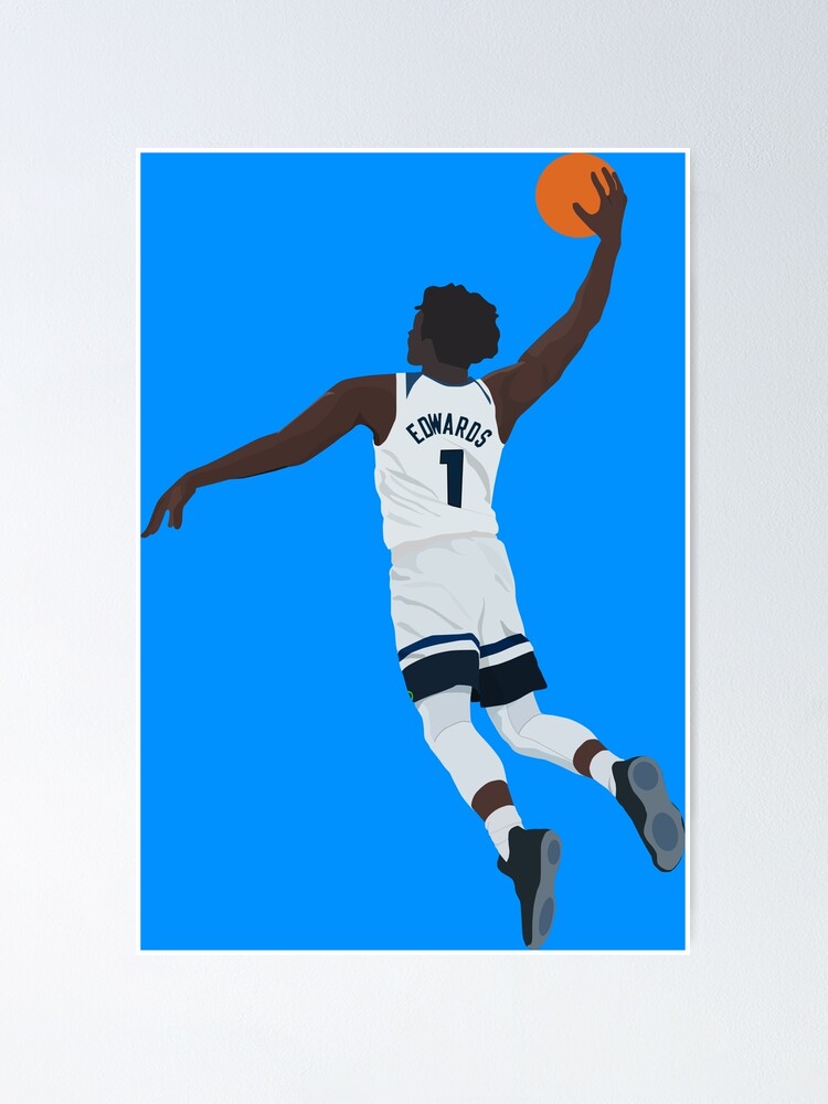 "Anthony Edwards Dunk" Poster for Sale by tank102599 | Redbubble