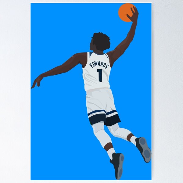 "Anthony Edwards Dunk" Poster for Sale by tank102599 | Redbubble