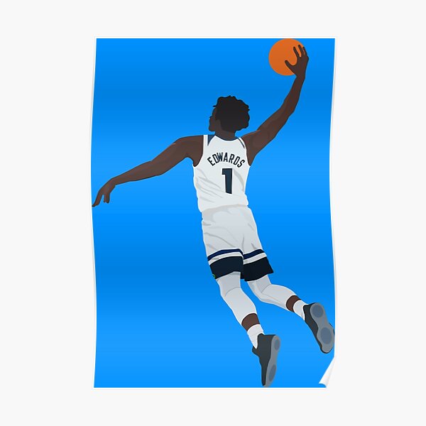 "Anthony Edwards Dunk" Poster for Sale by tank102599 | Redbubble