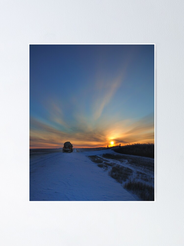 " Cold winter morning in the Bakken oil fields, North Dakota" Poster by ...