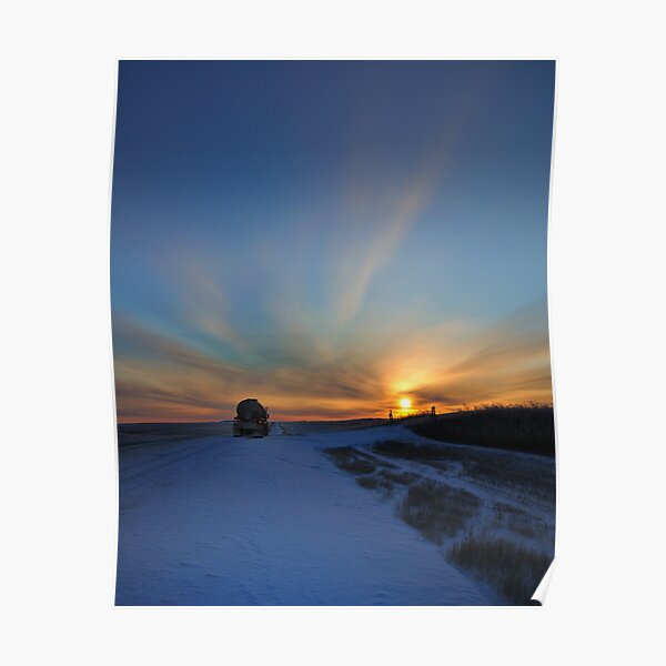 " Cold winter morning in the Bakken oil fields, North Dakota" Poster by ...