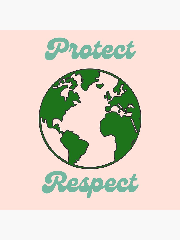 "Earthday Protect Respect the Planet for Trendy Girls" Sticker for Sale ...