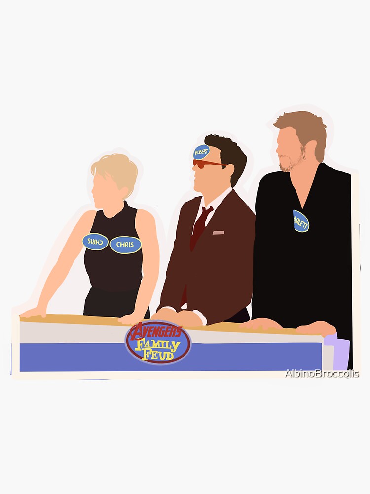 "Family feud" Sticker for Sale by AlbinoBroccolis | Redbubble