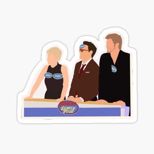 "Family feud" Sticker for Sale by AlbinoBroccolis | Redbubble