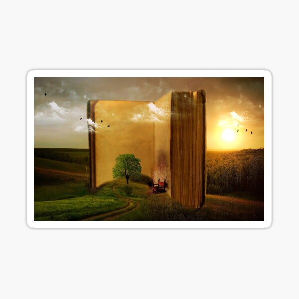 "Surreal Old Book" Sticker for Sale by ExtremeDesign1 | Redbubble