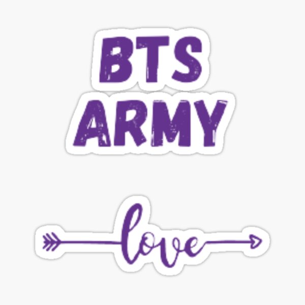 "BTS ARMY" Sticker for Sale by SassiDesign | Redbubble