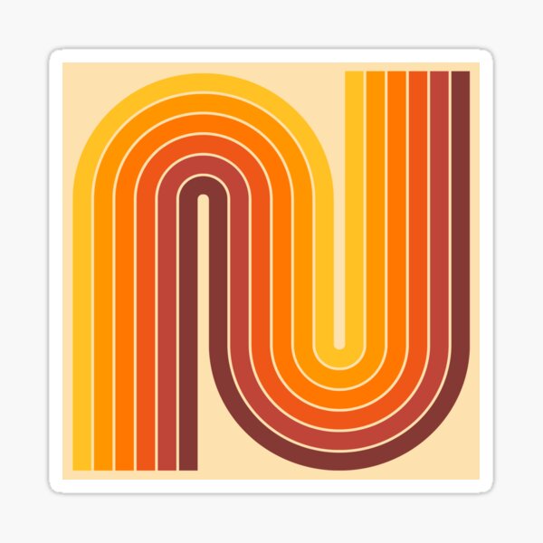 "Retro Geometric Double Arch Design 522" Sticker for Sale by ...