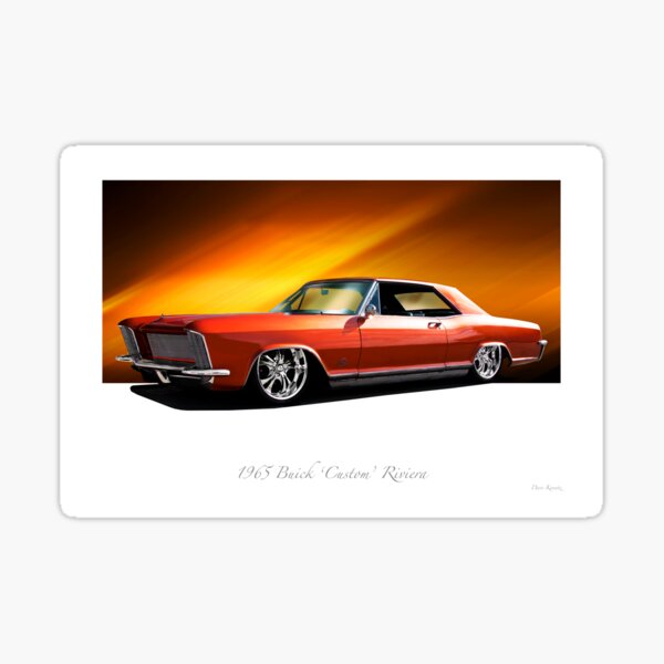 "1965 Buick 'Custom' Riviera" Sticker for Sale by DaveKoontz | Redbubble