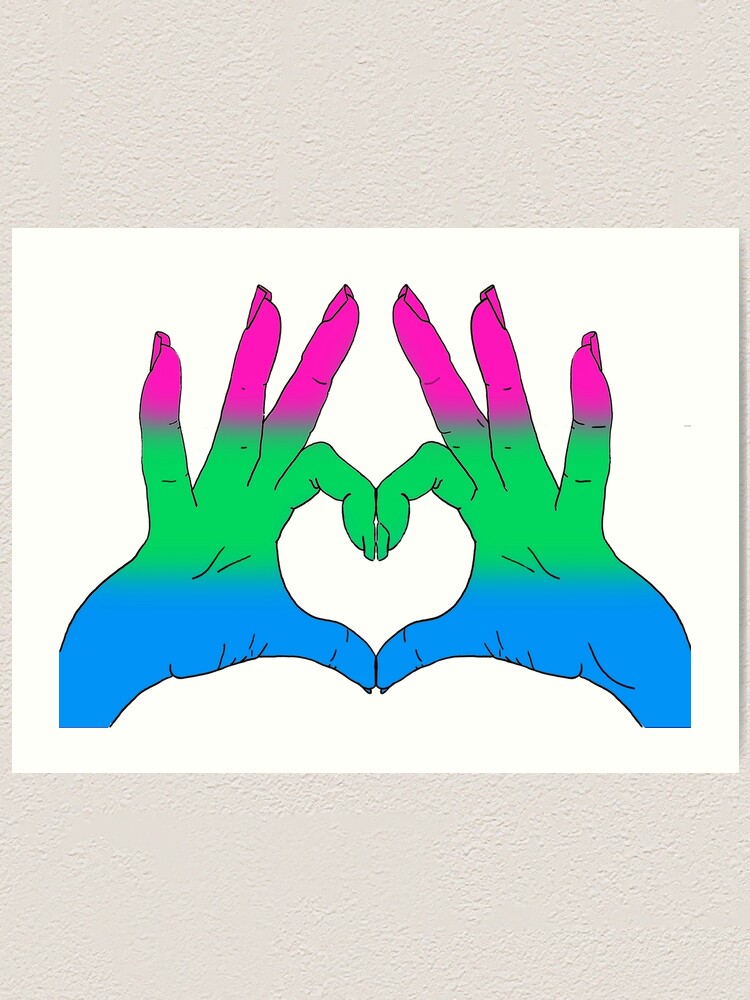 "Hand-Heart of Polysexual" Art Print by sirynscove | Redbubble
