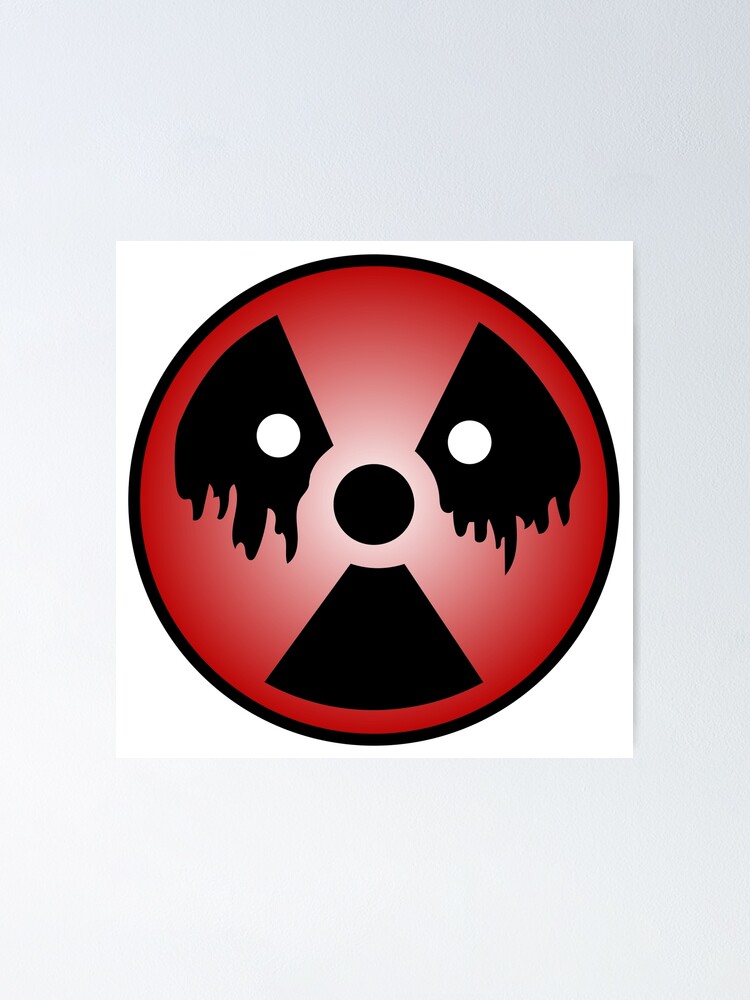 "Scary red radioactive face" Poster by QuickSilverfish | Redbubble