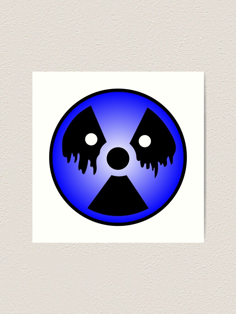"Scary blue radioactive face" Art Print by QuickSilverfish | Redbubble