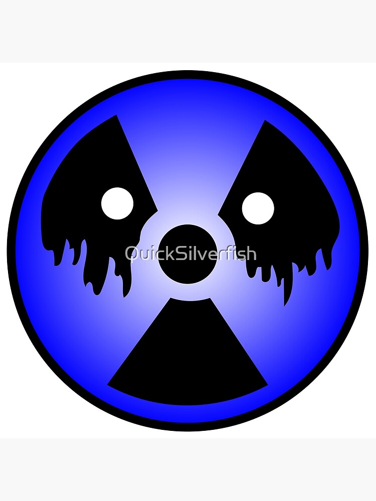 "Scary blue radioactive face" Art Print by QuickSilverfish | Redbubble
