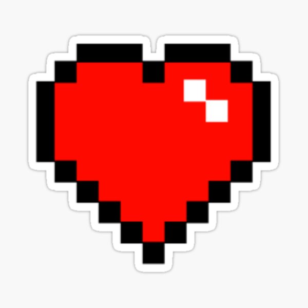 "Minecraft Heart " Sticker for Sale by Kayleysells | Redbubble