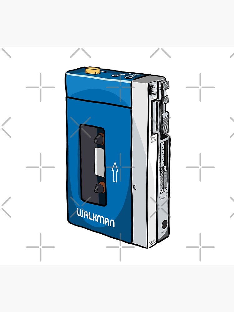 "Blue Walkman" Art Print by TinyTableArt | Redbubble