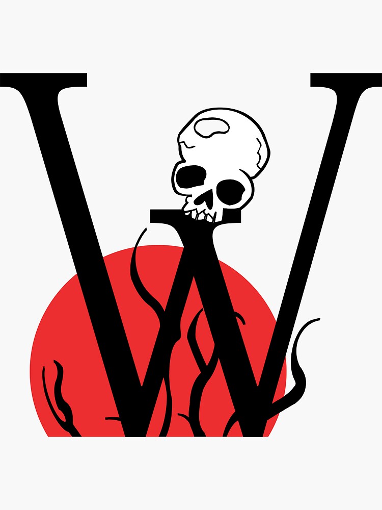 "Skull Initials - Petite Bizarre Collection - Japan W" Sticker by ...