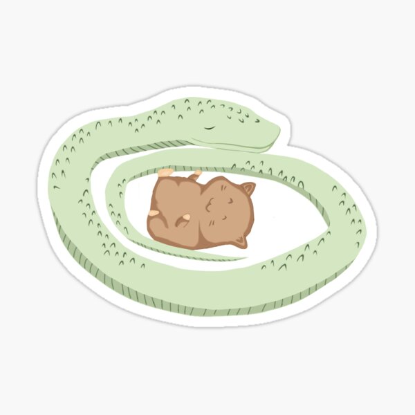 "snake and hamster unlikely friendship" Sticker for Sale by pupujussi ...