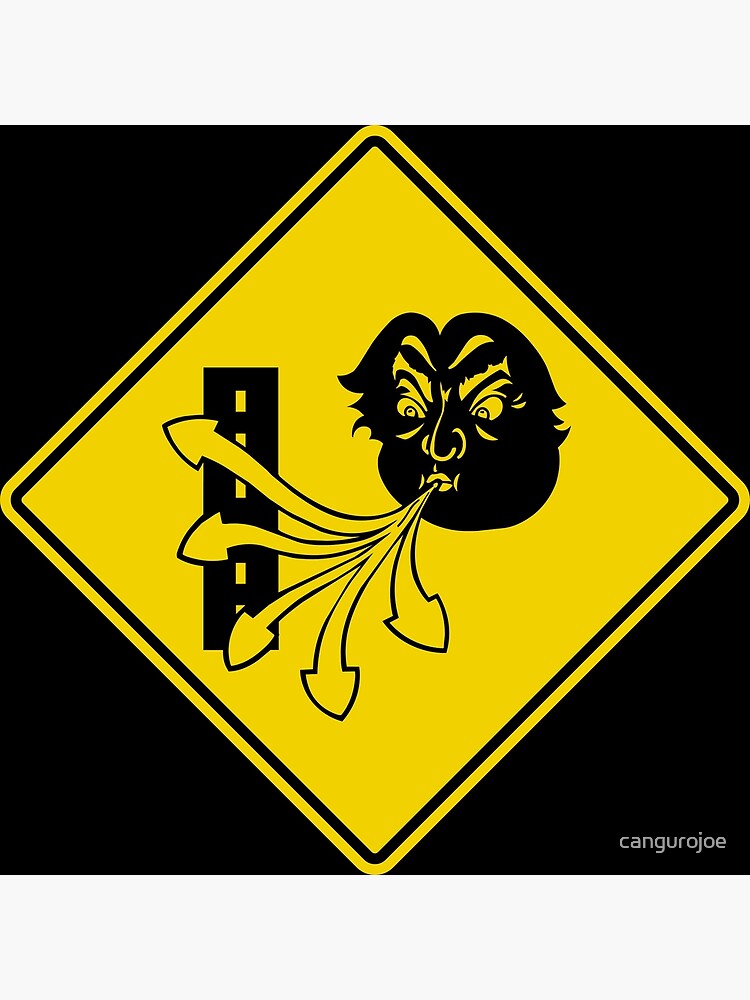 "Quebec strong crosswinds winds windy warning sign" Poster for Sale by ...