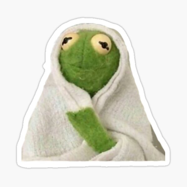 "Sad Kermit Mood print" Sticker by shravanii | Redbubble