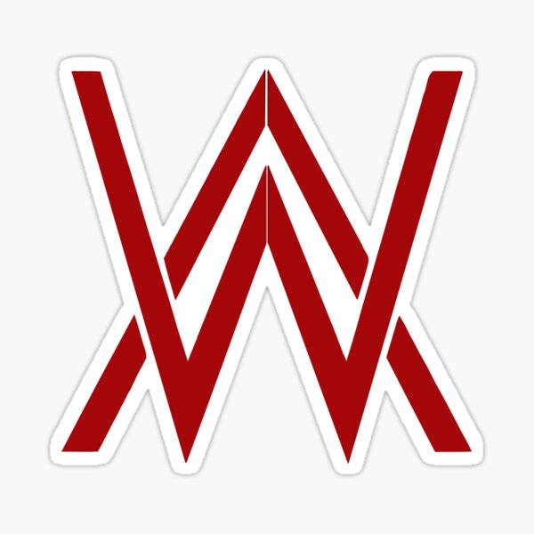 "Alan Walker Red Logo" Sticker for Sale by Mineday209 | Redbubble