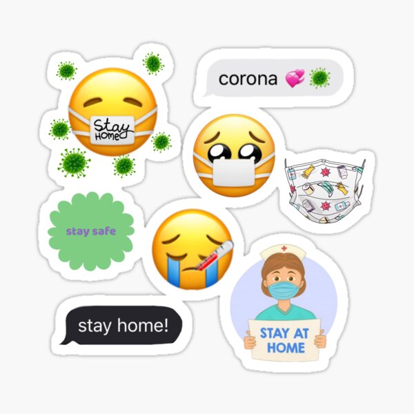 "Corona virus quarantine inspired sticker" Sticker for Sale by ...