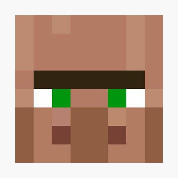 "Minecraft villager face" Photographic Print for Sale by KPuneet ...